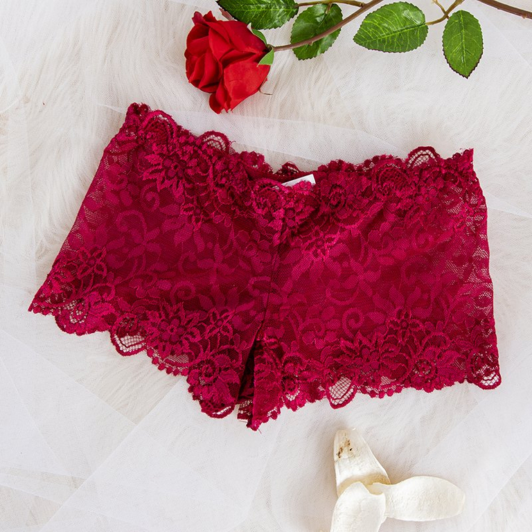 Női barna csipke boxer - Fehérnemű - Burgundia || Piros | Royalfashion ...